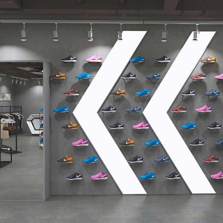 Sports Shop Showroom Interior Design Black Metal Store Display Rack ...