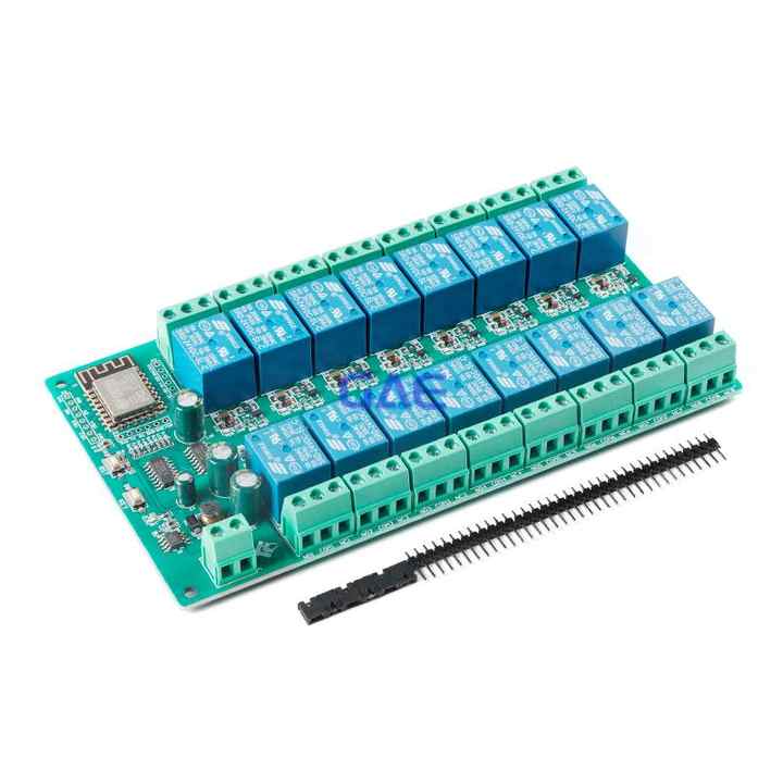 ESP8266WIFI 16 channel 24V relay module ESP12F development board ...