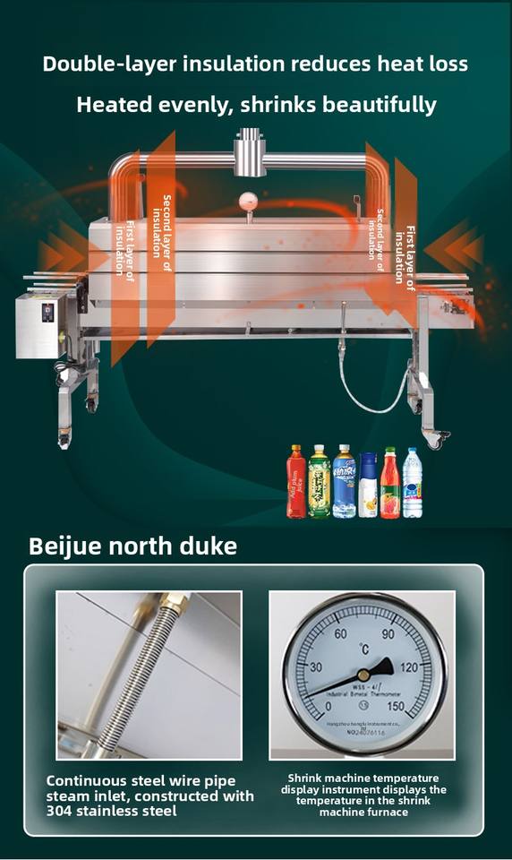 Steam Shrink Machine for PET/PVC Film Packaging Cosmetic Beverage Glass ...