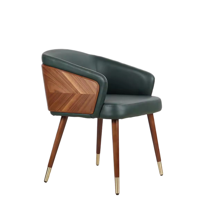 Curved Wood Back Support Sold Wood Leg High Density Padding Foam Dining ...