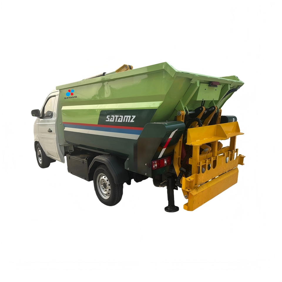 Electric Mini Garbage Trucks with Skip Bin Integration Automated ...