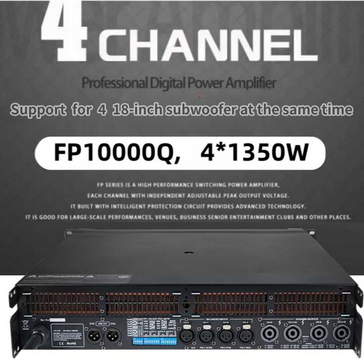 Professional 10000 Watt Power Amplifier for Speakers & Home Audio