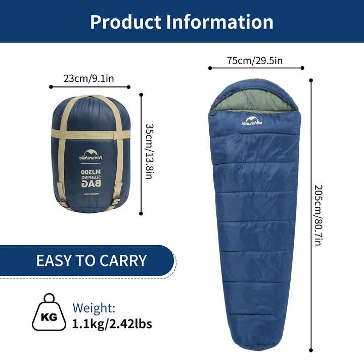 Naturehike 4 Season Lightweight Mummy Sleeping Bag - Waterproof Cotton ...