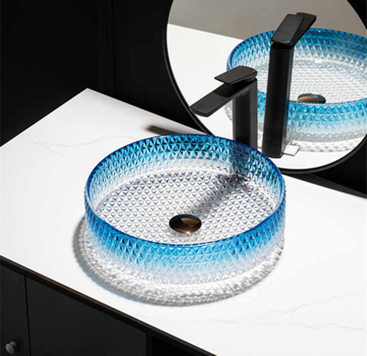 Shop Our New Arrival of Bathroom Diamond Design Glass Sinks