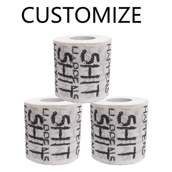 Anyou White Printed Creative Funny SHIT Toilet Paper Roll Soft ...