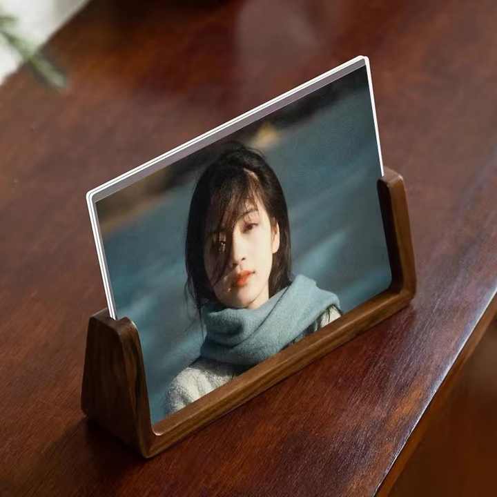 4x6 Acrylic Wood Frame - Solid Rustic Photo Frame