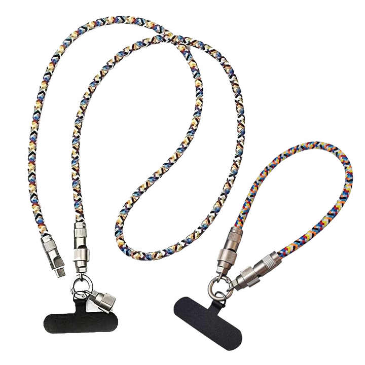 Zinc Alloy Crossbody Phone Lanyard Data Cable USB C to USB C