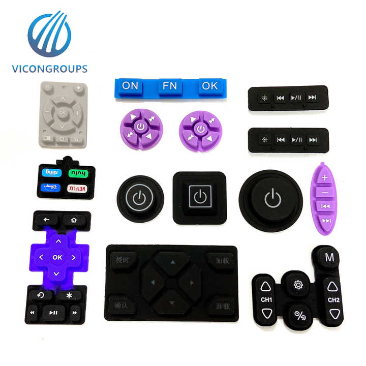Custom Injection Molded Silicone Rubber Parts Silicone Rubber Keypad ...