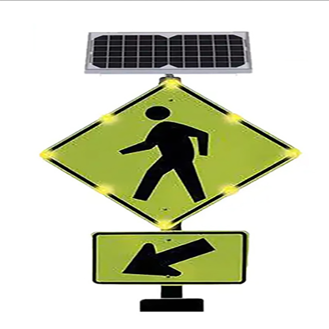 Pedestrian Traffic Road Signs Solar Power Flashing Traffic Signs ...