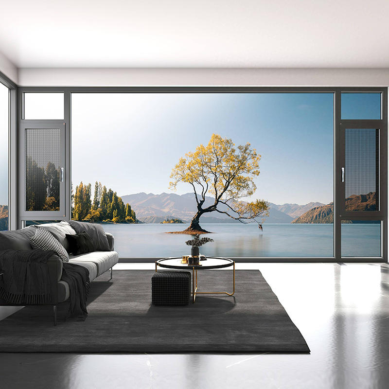 Modern Design Aluminum Alloy Casement Window Double Glazed for Villa ...