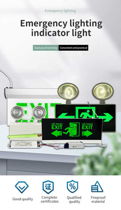 Safety Evacuation Indicator Acrylic LED Emergency Exit Lighting Sign ...