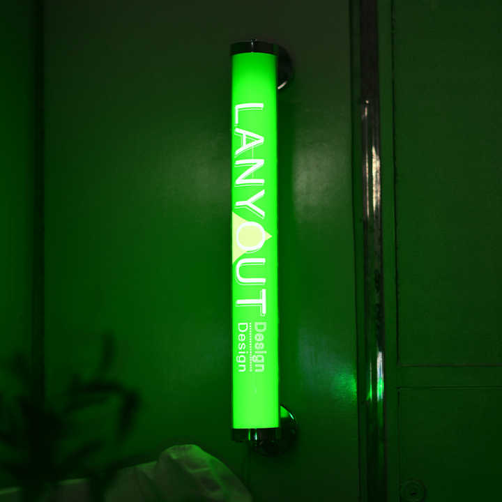 Acrylic round tube light box has built-in high-brightness LED light ...