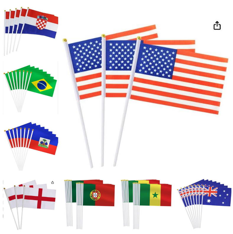 Mini All National Flag Eco-Friendly Breathable Custom 14*21cm Durable ...