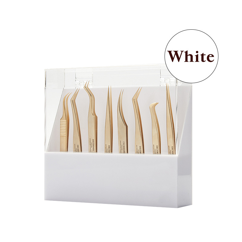 Tweezers Storage Rack Acrylic Dust Box Tweezers Display Stand Eyelash ...