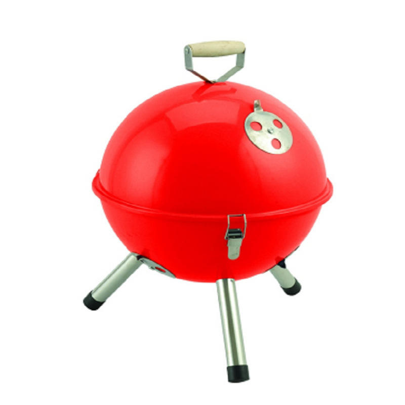 Custom Processing Football BBQ Grill Ball-Shaped Outdoor Portable Round ...