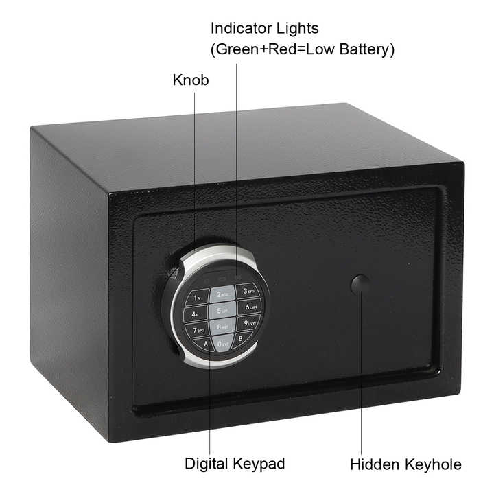 Custom Small Wall Mounted Digital Key Lock Safe Box Iron Material Low ...