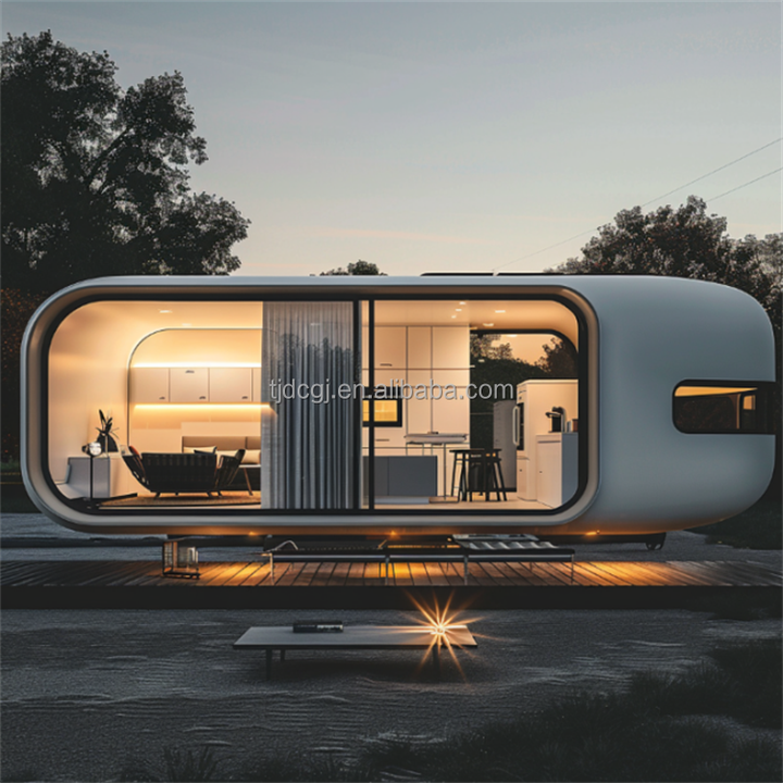 Modern Modular Two Story Prefab Glass House Mobile Prefab House with ...