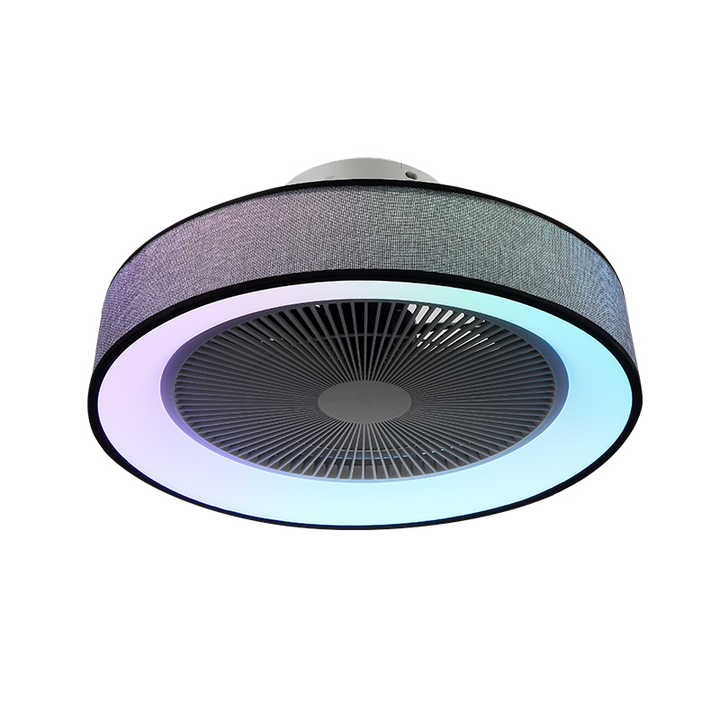 Smart Bladeless Ceiling Fan with Lights & App Control – 6-Speed LED RGB ...