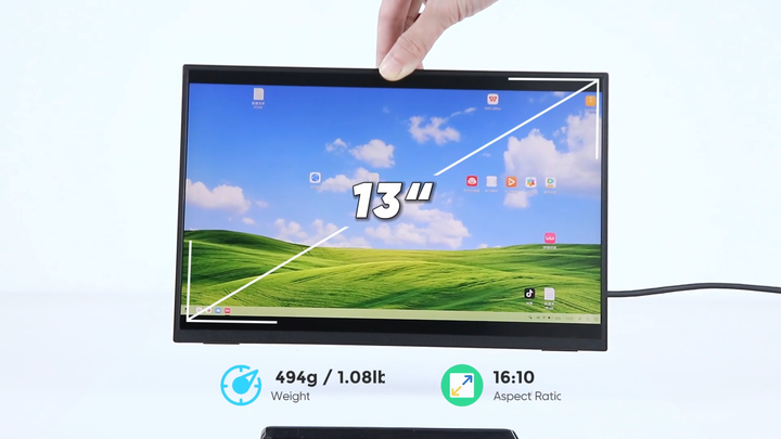 SIBOLAN 13 Inch 2K Portable Monitor - Gaming & Productivity