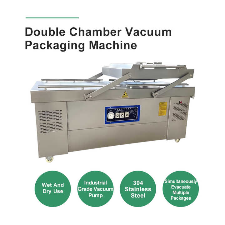Electric Double Chamber Vacuum Sealer Machine Paper and Film Vacuum Bag ...