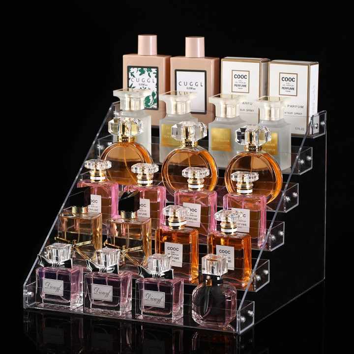 Acrylic Perfume Bottle Display Stand - Eco-Friendly Perfume Organizer ...