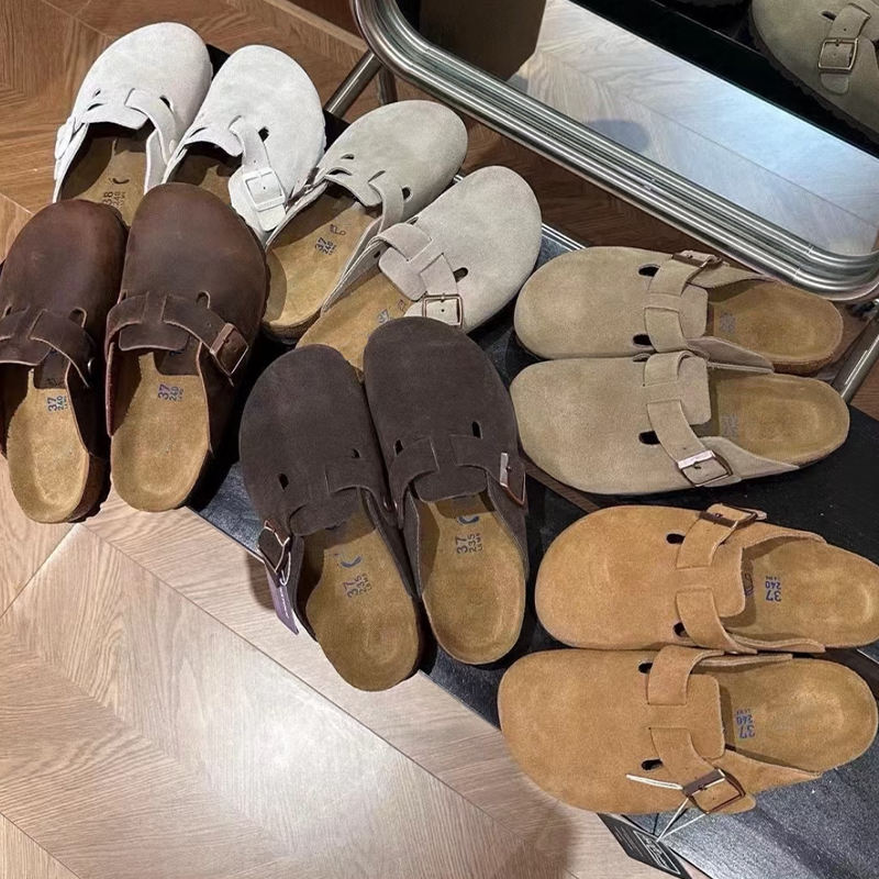 Custom Wholesale Unisex Clog Suede Cork Clogs Shoes for Women Men Anti ...