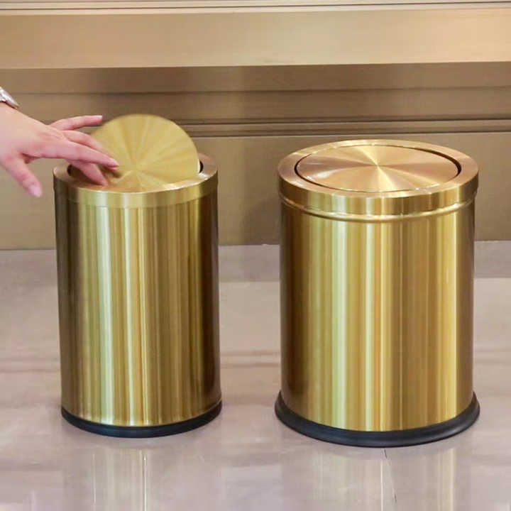 Leasylife 9L/15L Ronnd Design Trash Can - Stainless Steel
