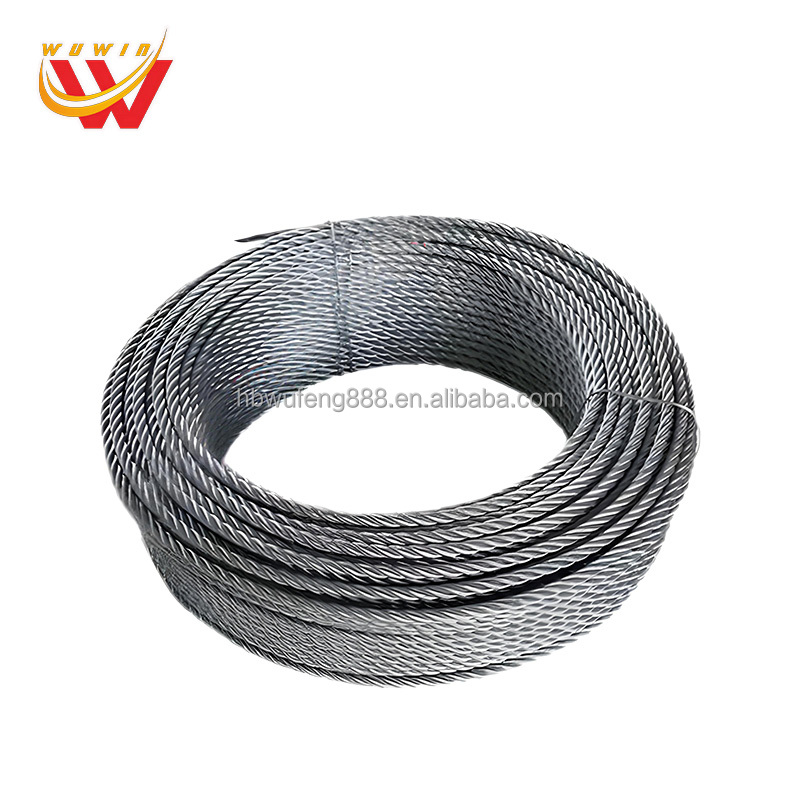High Strength Galvanized Wire Rope 8.3mm 9.1mm 10.2mm Diameter ...