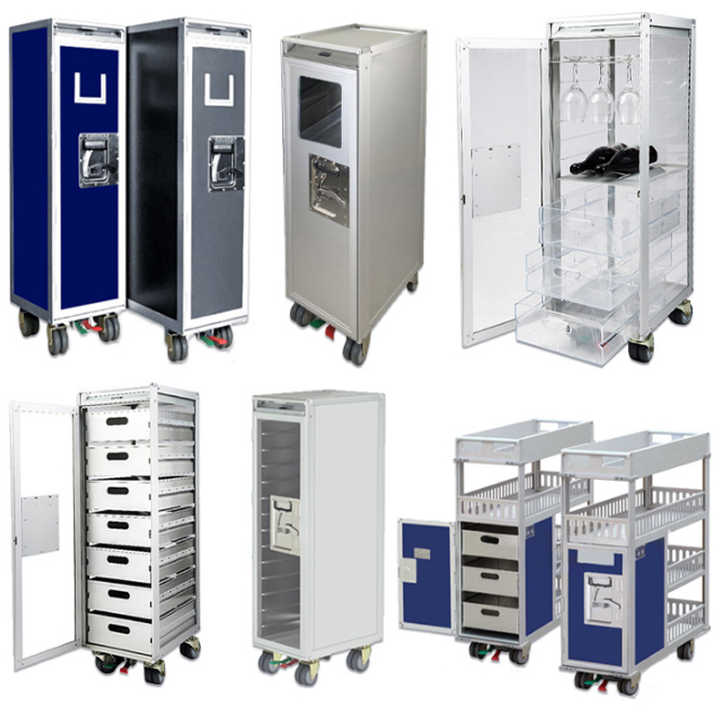 Galley Container Night Stand Side Table Rubber Roll Case Trolley Cart ...