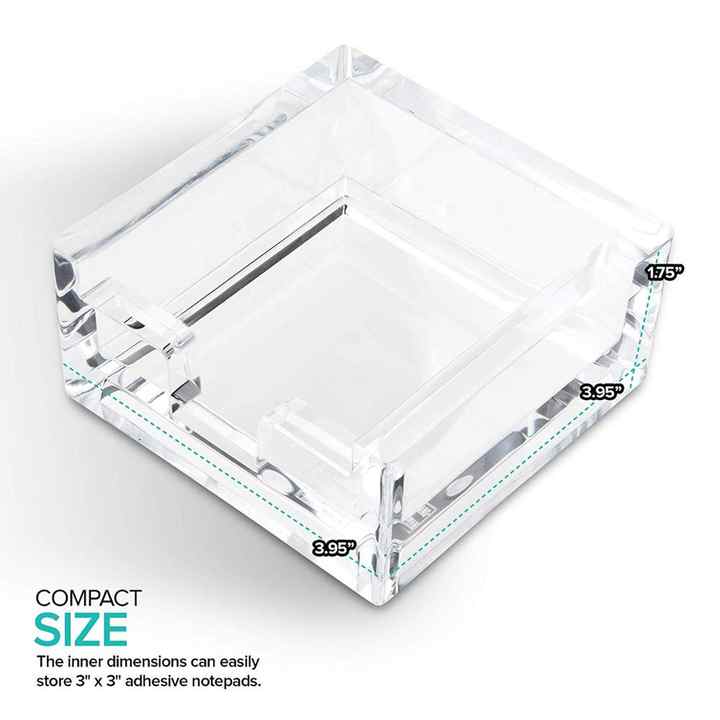 Acrylic Crystal Clear Modern Innovations 3 X 3 Sticky Note Pad Holder