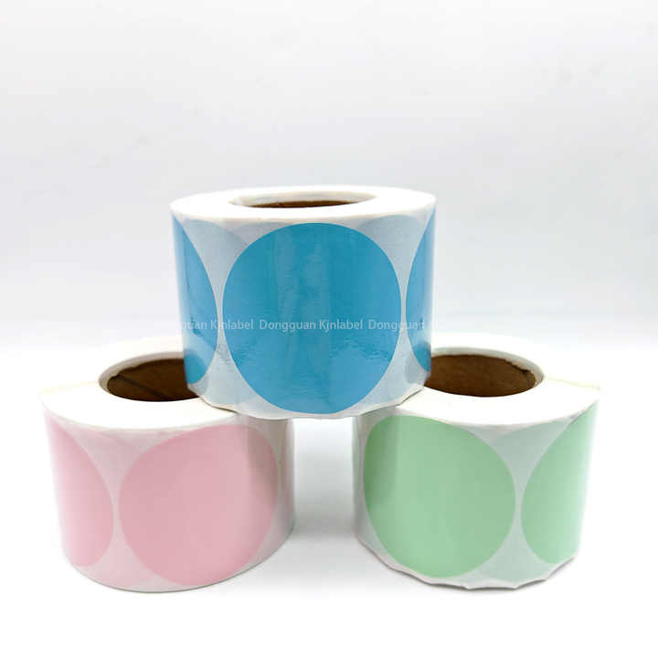 2 Inch 50x50mm Thermal Round Label Stickers Thermal Printer Colored ...