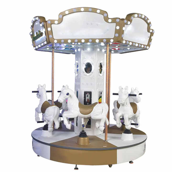 Mini Indoor Children's Carousel Rides Portable Fairground with Coin ...