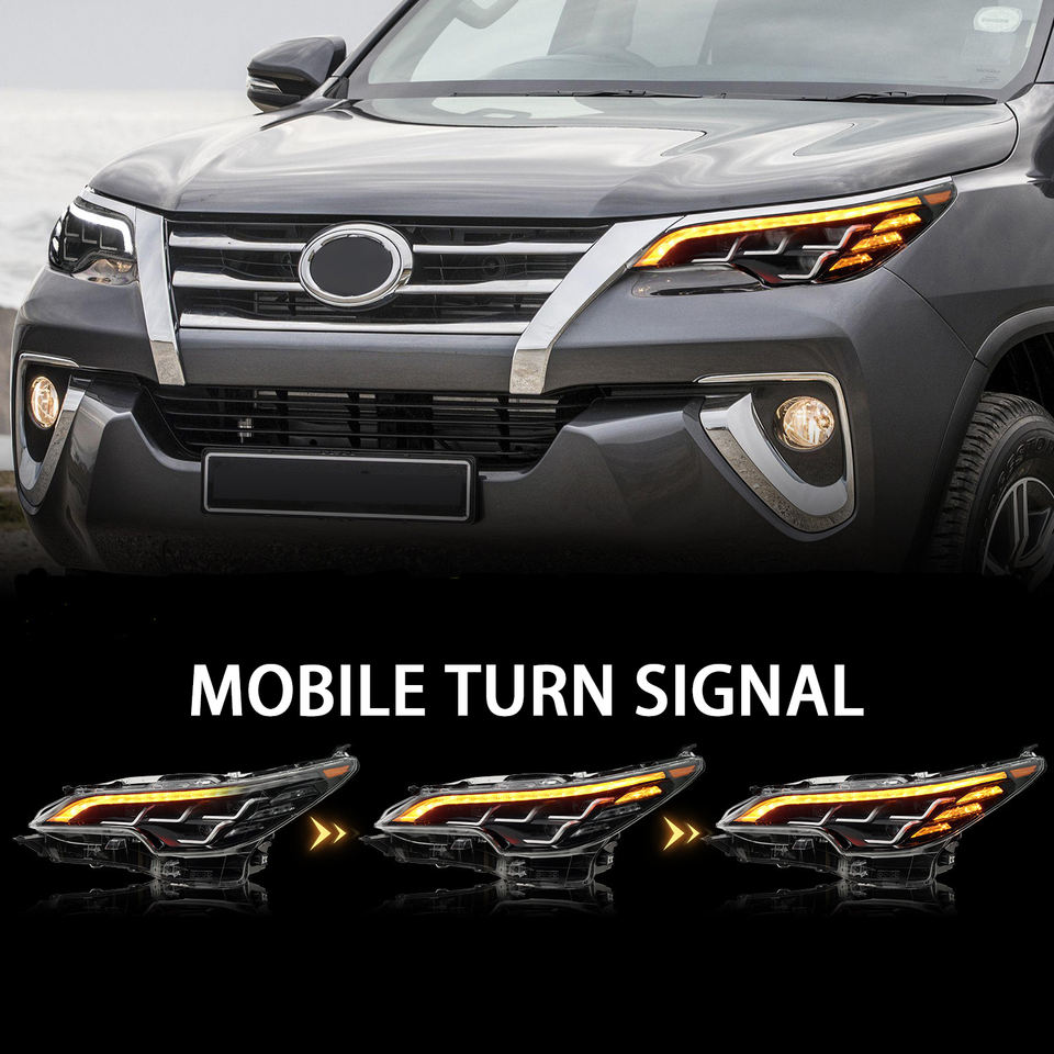 Head Lamp DRL Plug and Play LED Headlights for Toyota Fortuner