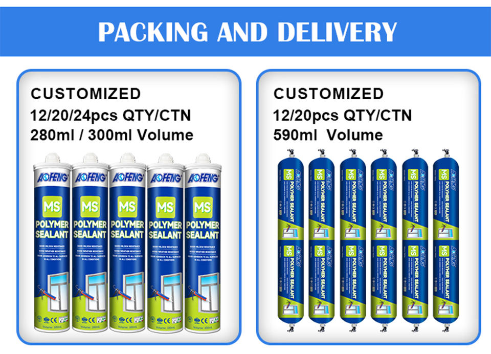 Hot Selling Paintable Glue Odorless Sealant 100% Tensile Strength MS ...