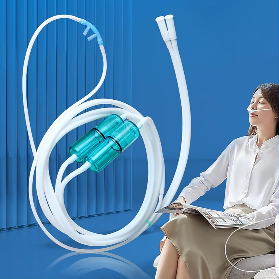 2m Cold Hydrogen&Oxygen Nasal Cannula Headset with Suction Tube and ...
