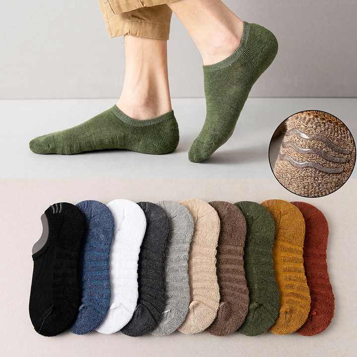 Wholesale Plain Terry Liner Hidden Socks Non Slip No Show Invisible ...