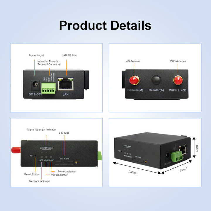 Mini M2M Router Iot Gateway - Industrial 4G Wireless Router