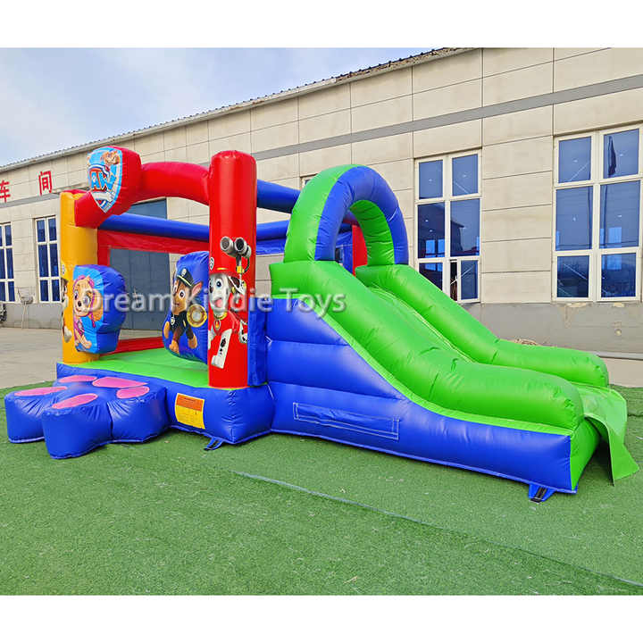 Unisex Paw Inflatable Bouncer Bouncy Castle With Slide Kids Inflatable ...