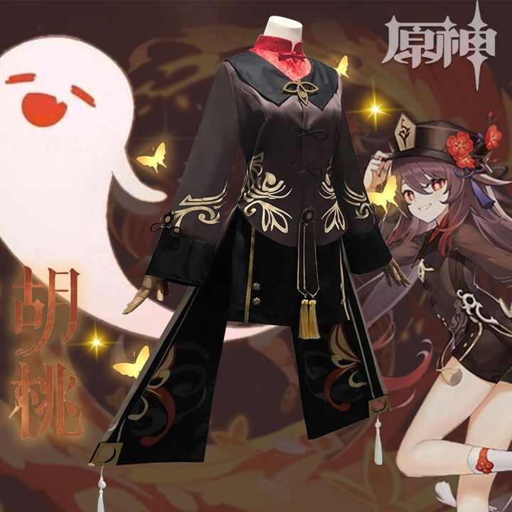 Genshin Impact Hu Tao Cosplay Costume - Anime Game Style