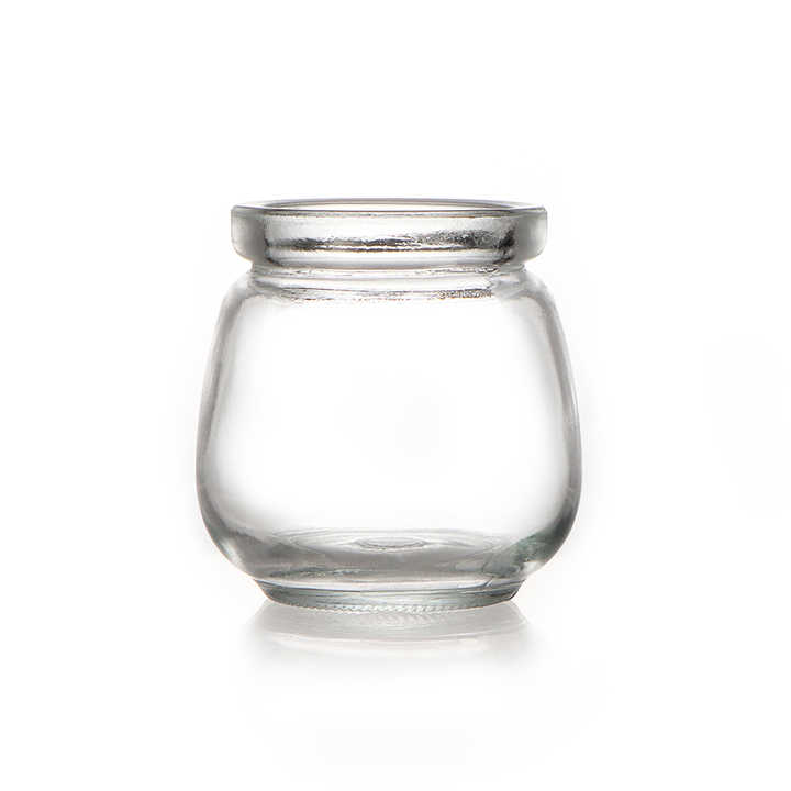 Food Grade 100ml 120ml 200ml Pudding Glass Jar With Plastic Lids Glass ...