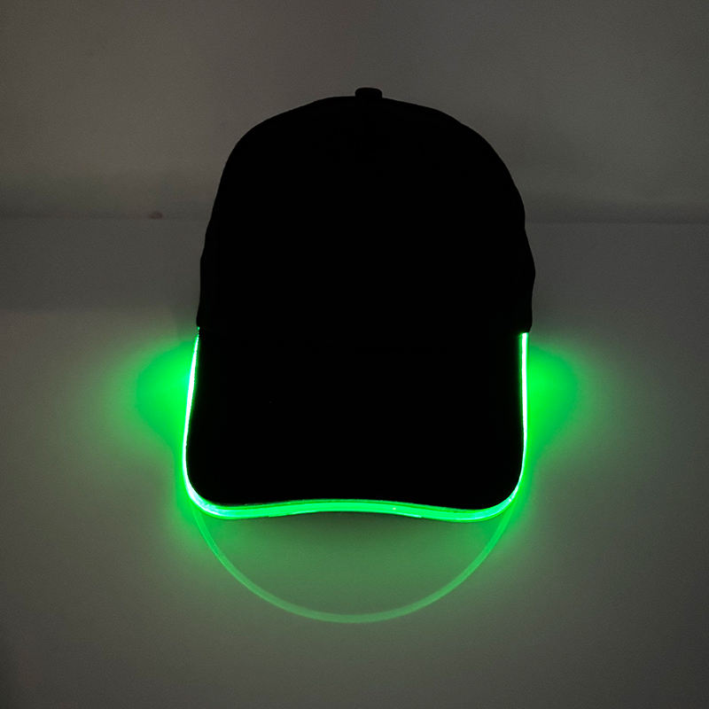 Adjustable Christmas LED Glowing Baseball Cap Colorful Flashing Neon ...