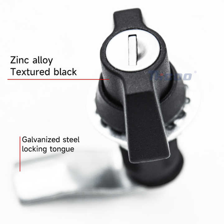 Outdoor Cabinet Lock Cylinder Black Coated Industrial Cabinet Wing Knob ...