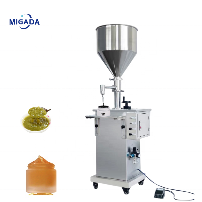 Semi-Auto Milk Filling Machine Beverage & Oil Stainless Steel Pneumatic ...