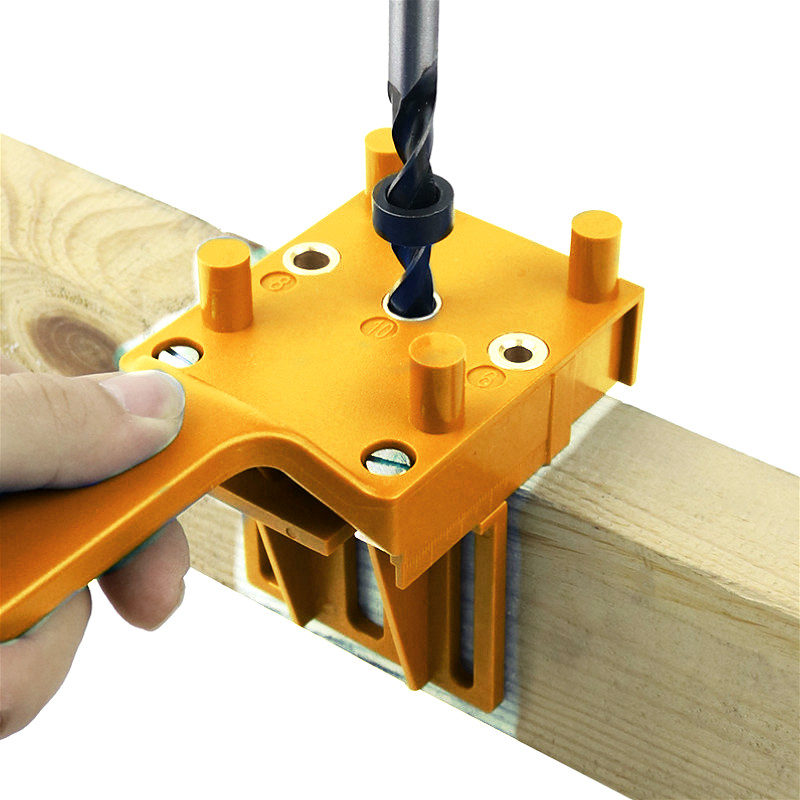 Woodworking Dowel Jig Drill Guide Dowel Tool with 3 Pieces Metal Dowels ...