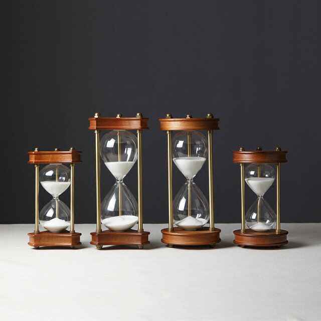 Xinbaohong Antique Large Triangle Wood Frame Hourglass Sand Timer Clock ...