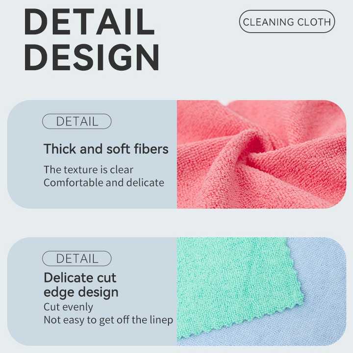 Custom Logo 7Pcs Powerful Cleaning Kitchen Cleaning Cloths Set Micro ...
