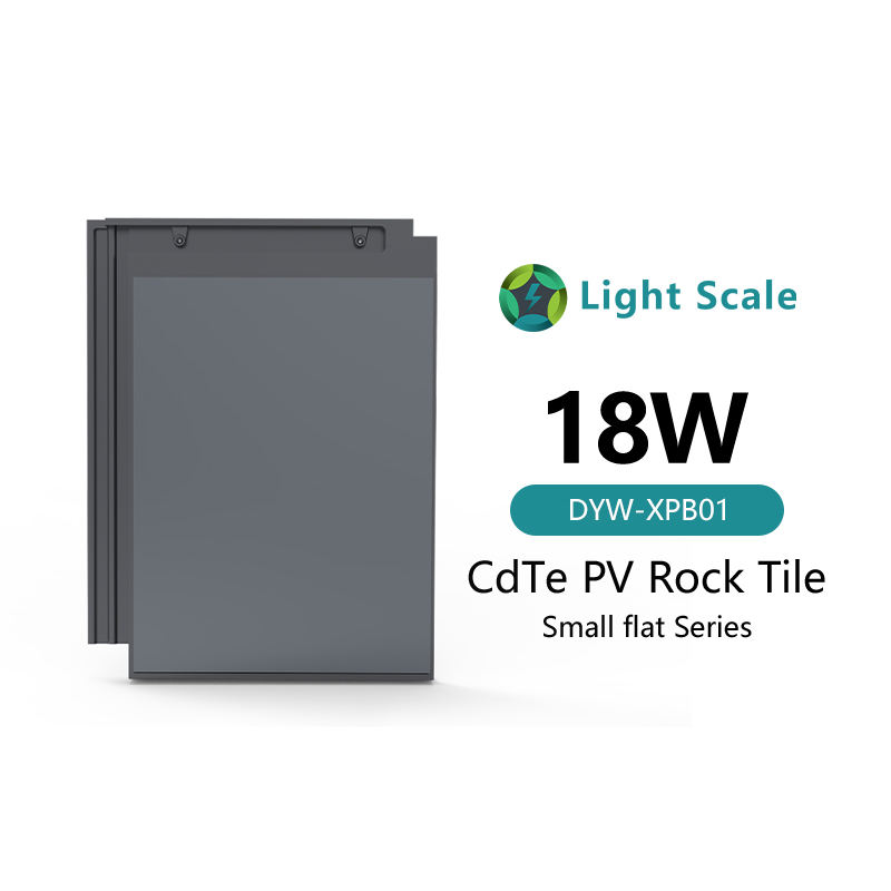 CdTe BIPV Roof Tiles Double Glass 370x480mm DYW-XPB01 Cloudy Day & Weak ...