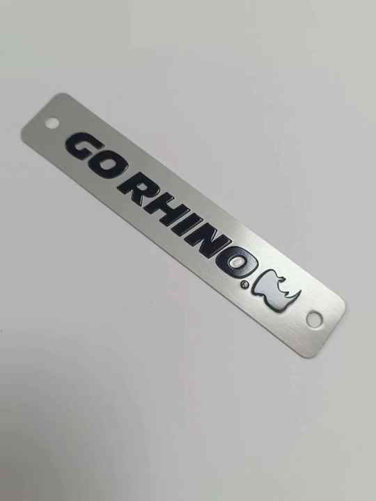 Custom Embossing Logo Brushed Aluminum Label Metal Name Plate