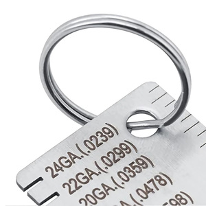 Stainless Steel Sheet Metal Thickness Gauge Tool - Dual Sided