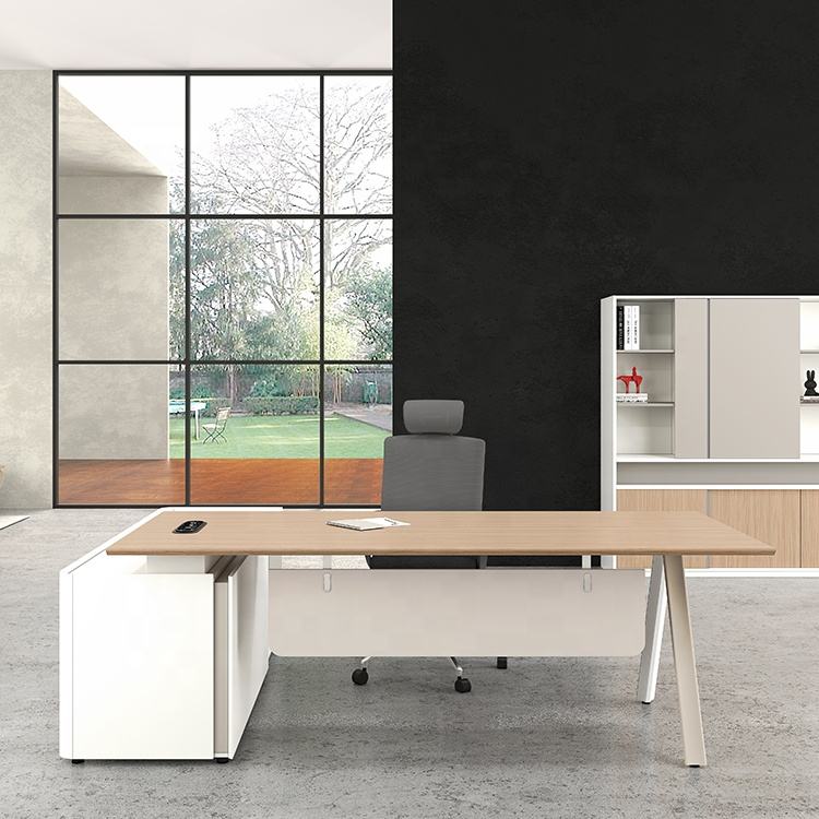 Boss Big Office Table Luxury White Executive Office Chahr and Table ...